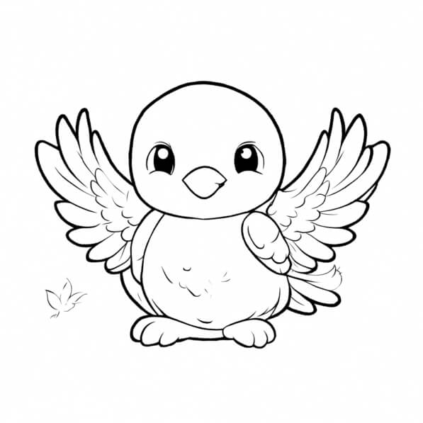 Download Small Bird Sitting on Feet Coloring pages Online - Creative ...
