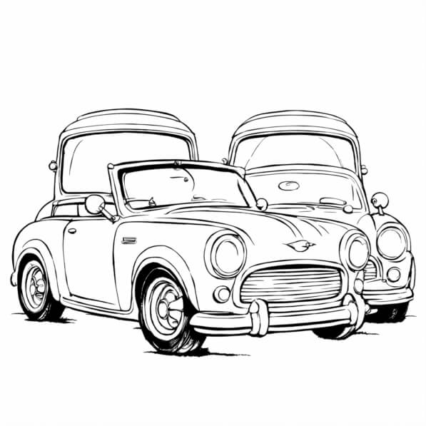 Download Vintage Classic Cars Coloring Page Coloring pages Online ...