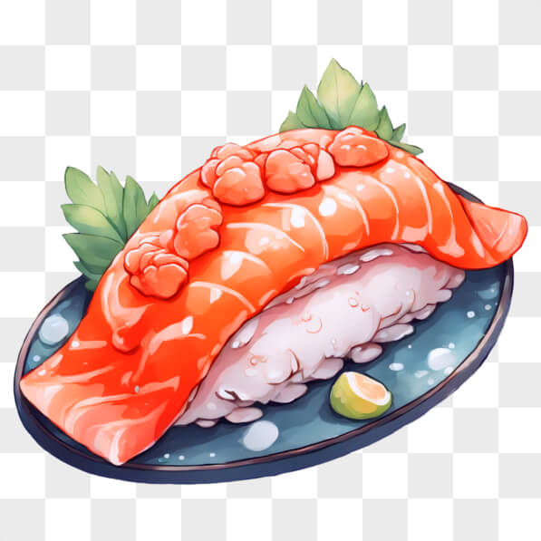 Download Kawaii Salmon Dish Kawaii Online - Creative Fabrica