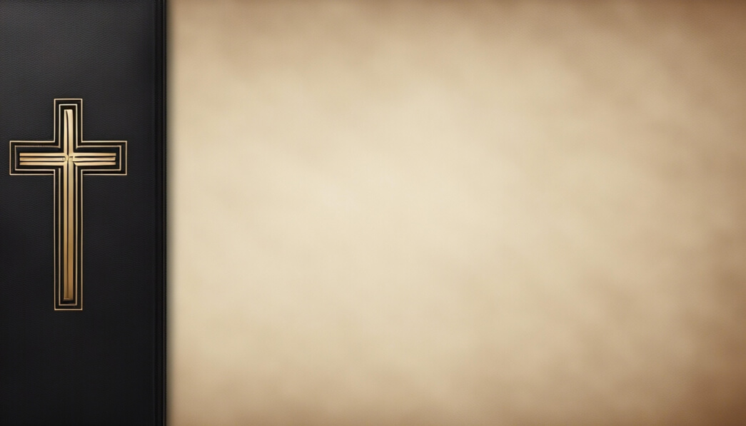 Download Zwart en Goud Religieus Boek met Kruis op Gruizige Achtergrond ...