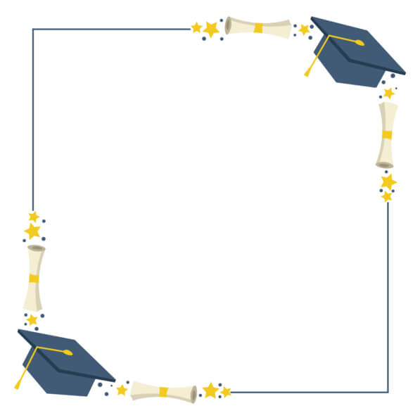 Download Graduation Frame with Hats and Stars Frames Online - Creative ...