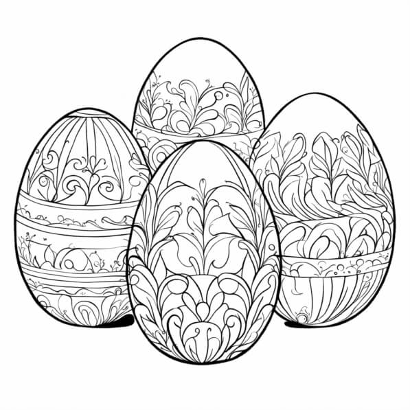 Download Intricate Easter Eggs Coloring Pages Coloring pages Online ...