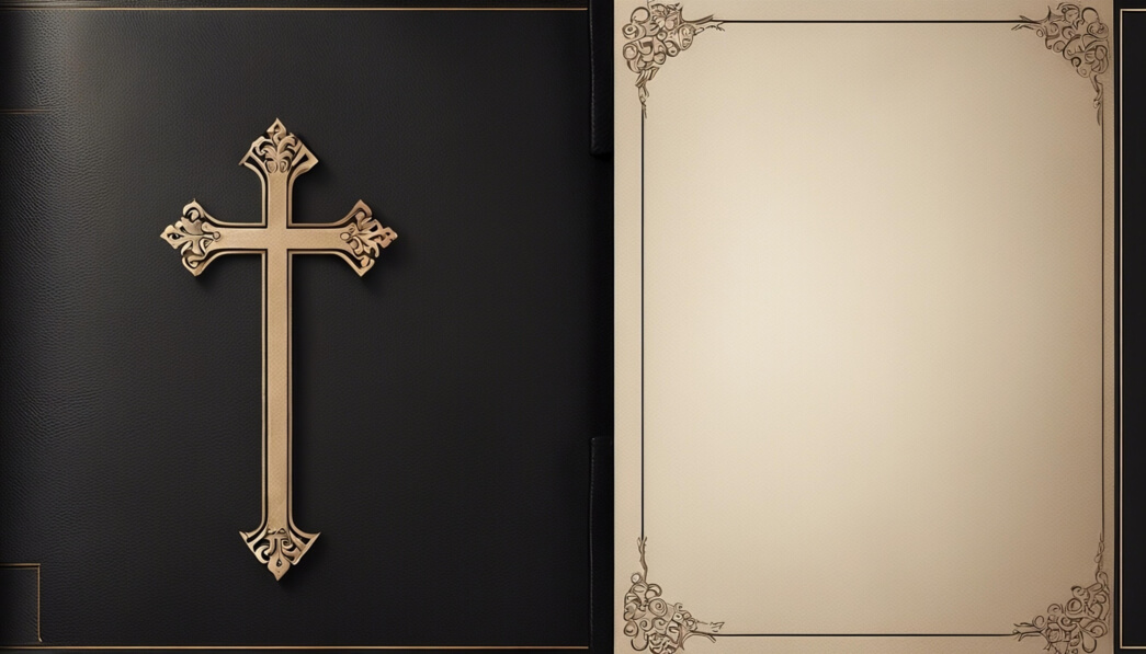 Download Black and Gold Ornate Frame with Cross Backgrounds Online ...