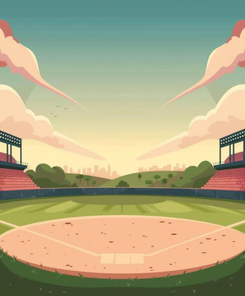 Download Outdoor Sports Venue with Baseball Field and Clouds ...
