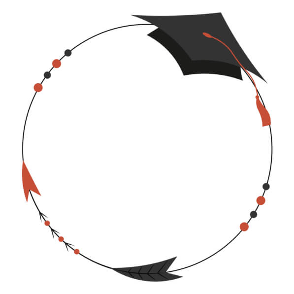 Download Black Graduation Cap in Arrow-Shaped Frame Frames Online ...