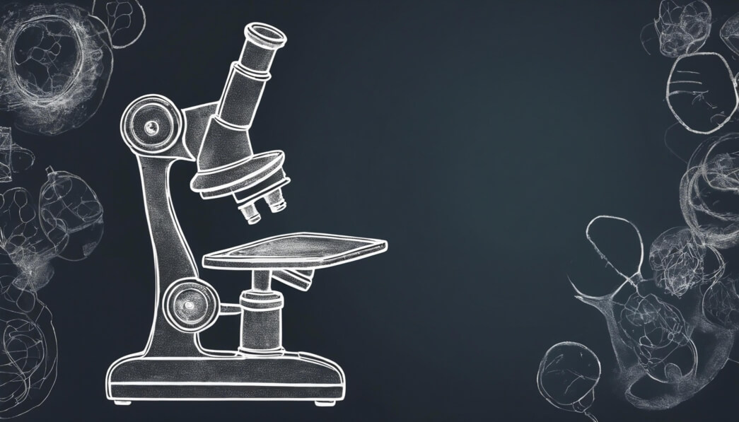 Download Educational Blackboard with Microscope and Organisms ...