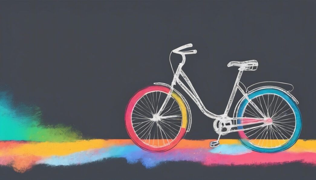 Download Colorful Bicycle on Abstract Background Backgrounds Online ...