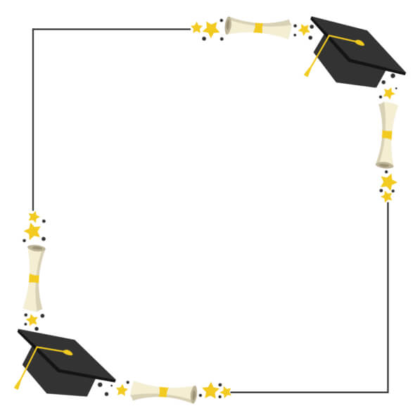Download Graduation Frame with Caps and Diplomas Frames Online ...
