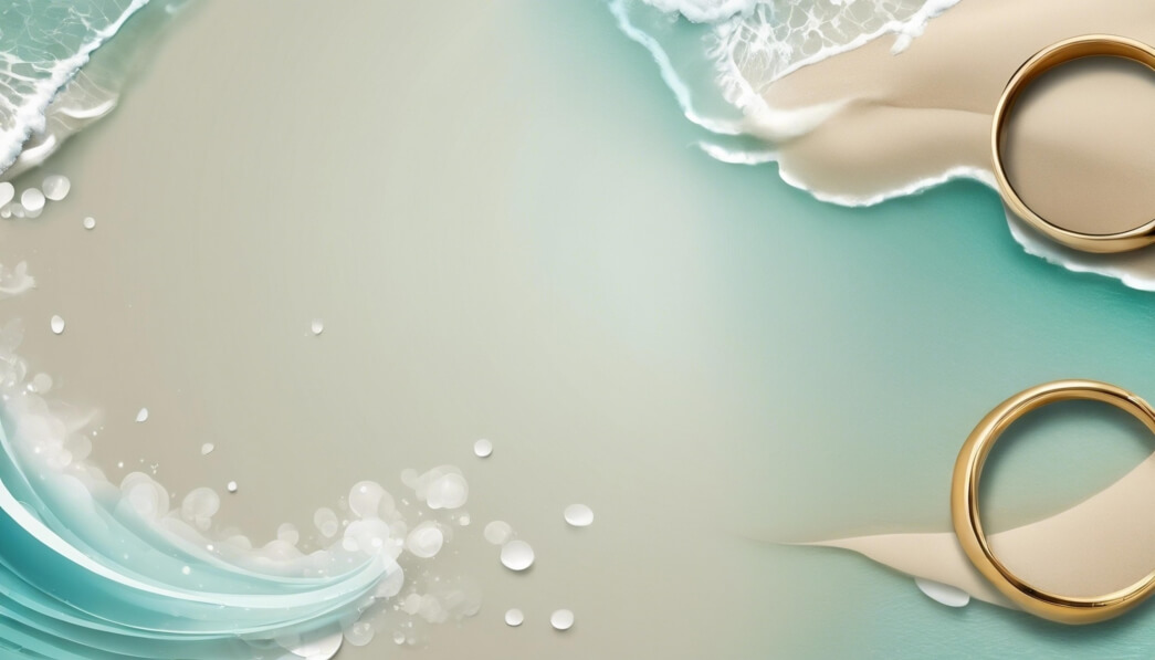 Download Gold Wedding Rings on Beach Backgrounds Online - Creative Fabrica