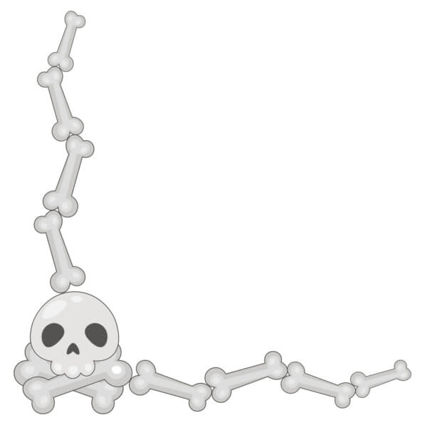 Download Bone-Shaped Frame Decorated with Skulls and Bones Borders ...