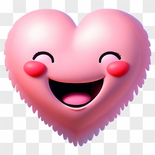Download Pink Heart Emoticon Smiling PNGs Online - Creative Fabrica