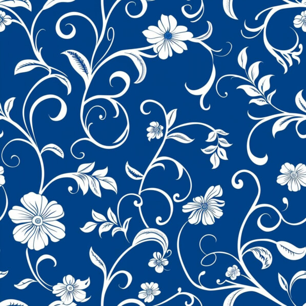 Download Floral Pattern With White Flowers On Blue Background Patterns Online Creative Fabrica 