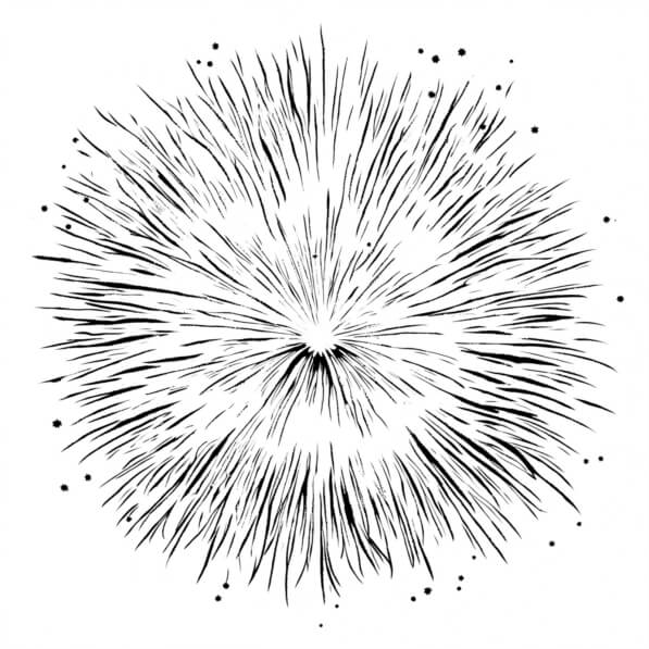 Download Black and White Explosion or Firework Drawing Coloring pages ...