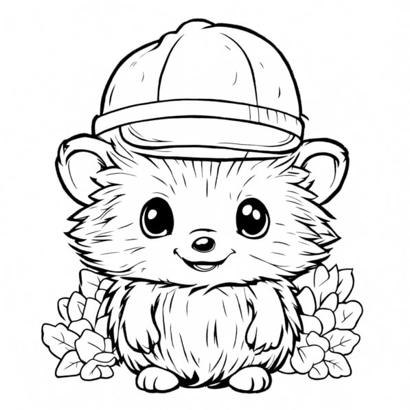 Download Cute Hedgehog Coloring Page Coloring pages Online - Creative ...