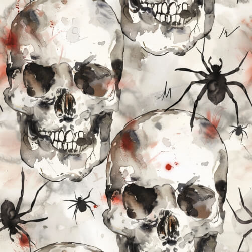 Download Halloween Pattern with Skulls and Spiders Patterns Online ...