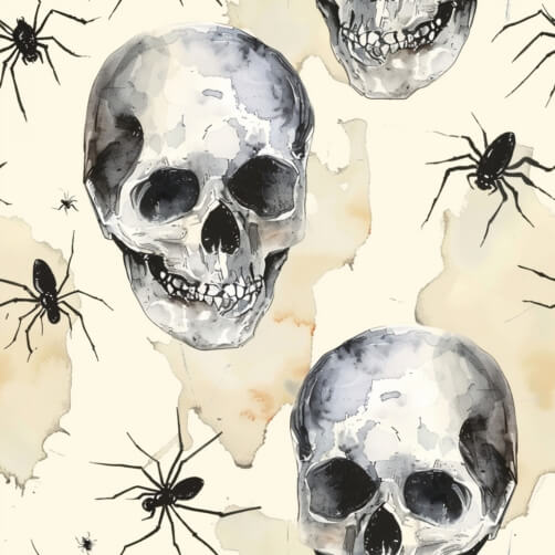 Download Halloween Pattern with Skulls and Spiders Patterns Online ...