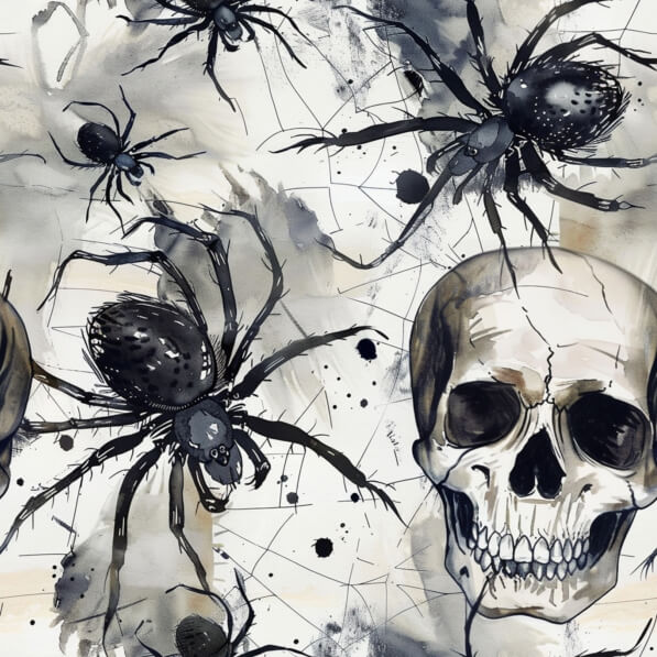 Download Halloween Pattern with Skulls and Spiders Patterns Online ...