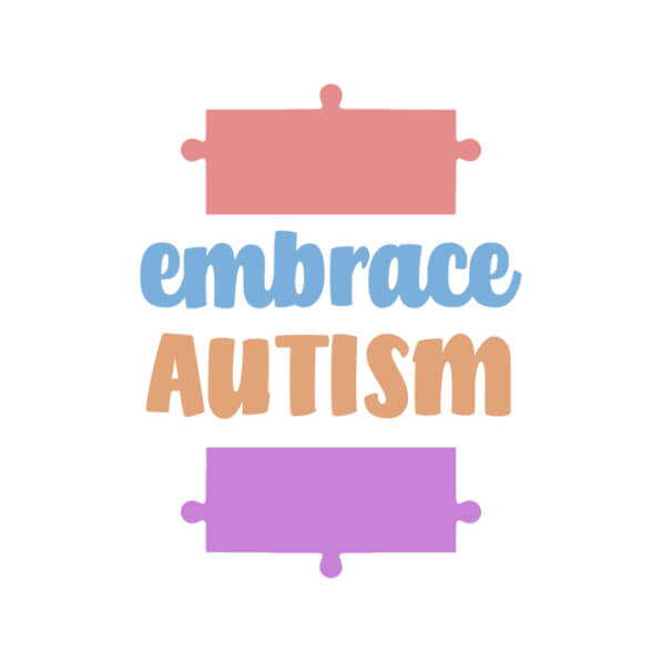 Download Embrace Autism on White Background with Puzzle Pieces Quotes ...