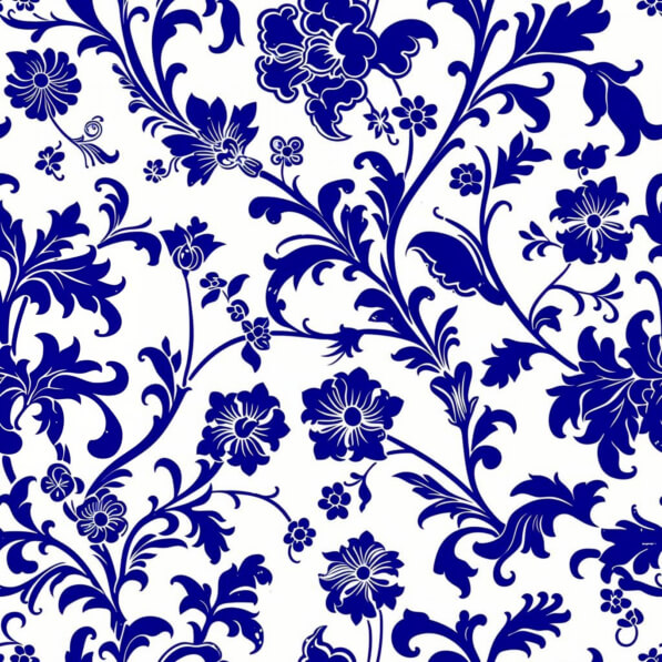 Download Blue and White Floral Seamless Pattern Patterns Online ...