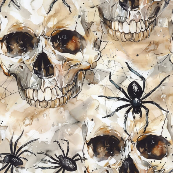 Download Seamless Skulls and Spiders Pattern Patterns Online - Creative ...