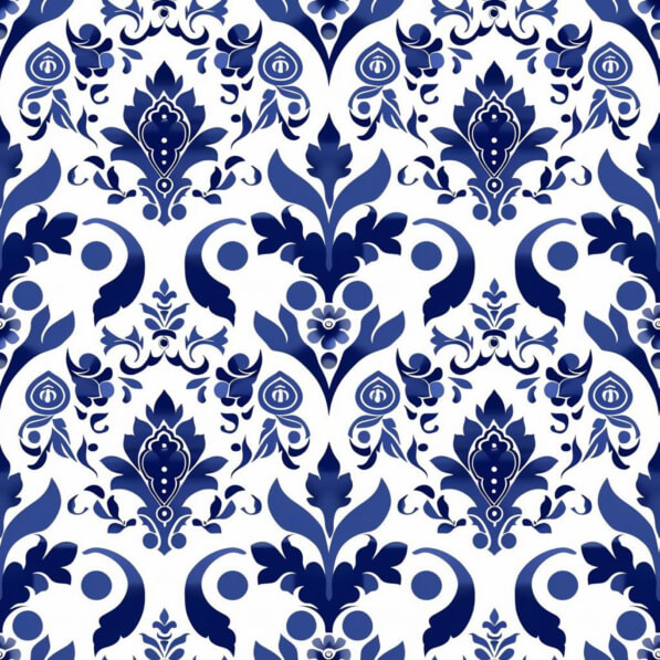 Download Elegant Blue and White Damask Pattern Patterns Online ...
