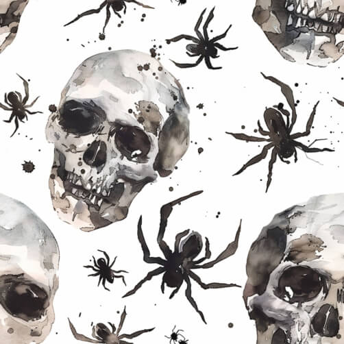 Download Halloween Pattern with Skulls and Spiders Patterns Online ...