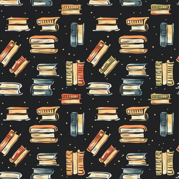 Download Books Pattern on Black Background Patterns Online - Creative ...