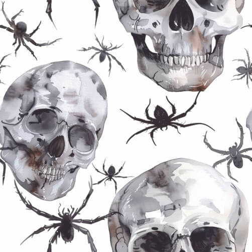 Download Halloween Pattern with Skulls and Spiders Patterns Online ...