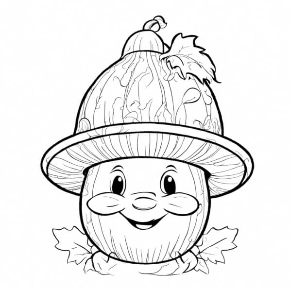 Download Cartoon Pumpkin Coloring Page Coloring pages Online - Creative ...