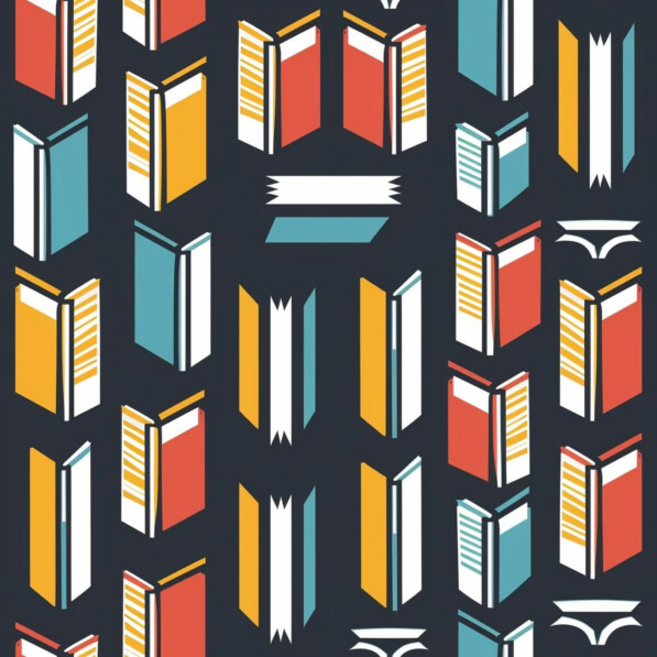 Download Colorful Book Pattern Patterns Online - Creative Fabrica