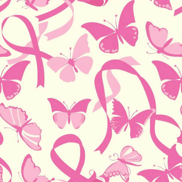 Download Pink Ribbon and Butterfly Pattern for Breast Cancer Awareness ...