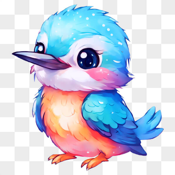 Download Adorable Kawaii Bird on Black Background Kawaii Online ...