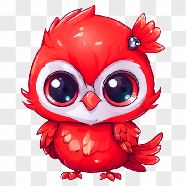 Télécharger Oiseau rouge Kawaii avec nœud Kawaii En Ligne - Creative ...