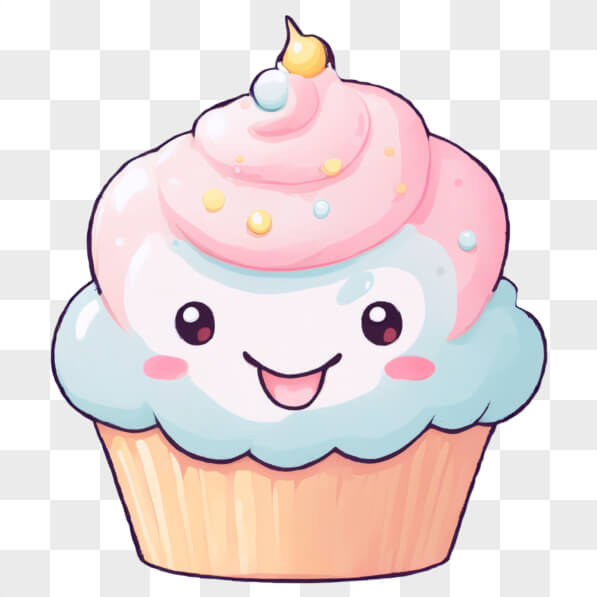 Download Kawaii Cupcake Illustration Kawaii Online - Creative Fabrica