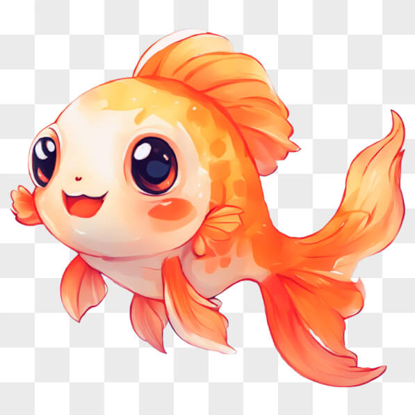 Download Kawaii Orange Fish Kawaii Online - Creative Fabrica