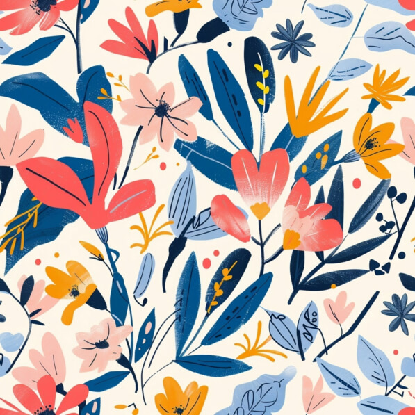 Descarga Patrón Floral Colorido Patrones En Línea - Creative Fabrica