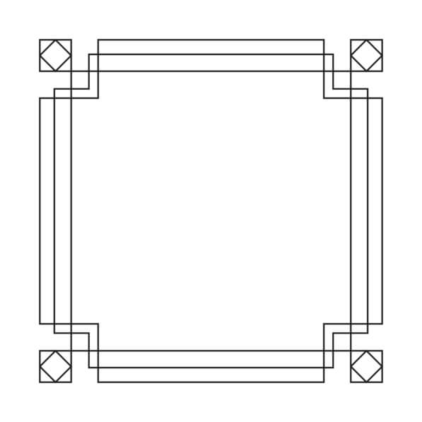 Download Black and White Geometric Square Frame Illustration Frames ...