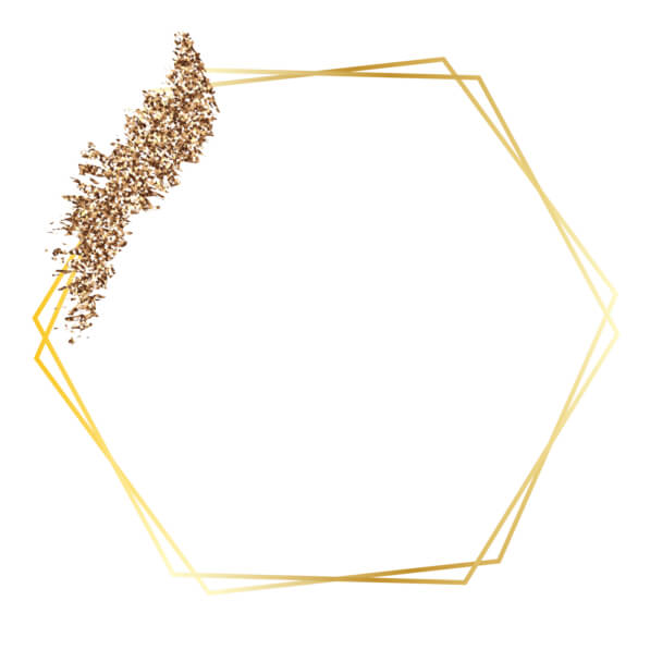 Download Gold Hexagon Frame with Glitter and White Background Frames ...