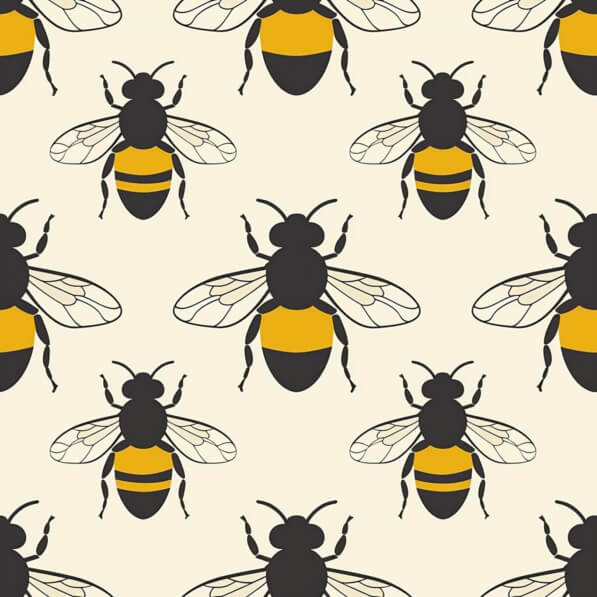 Download Seamless Bee Pattern Patterns Online - Creative Fabrica