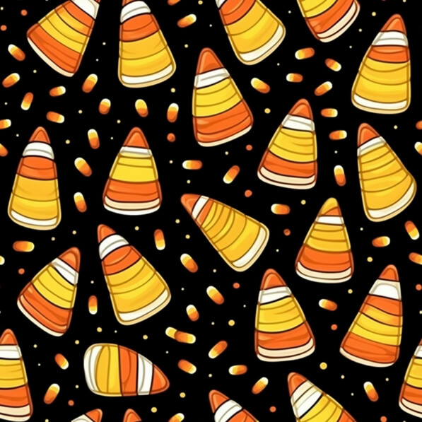 Download Seamless Candy Corn Pattern on Black Background Patterns ...