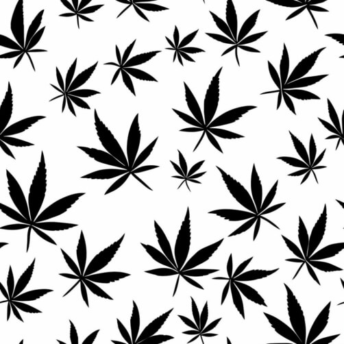 Download Black and White Marijuana Leaves Seamless Pattern Patterns ...