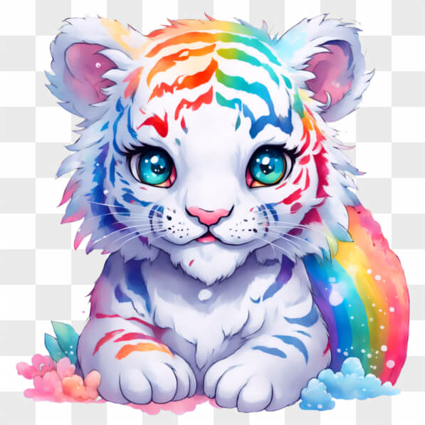 Download Kawaii White Tiger Cub for Home or Office Decor Kawaii Online ...