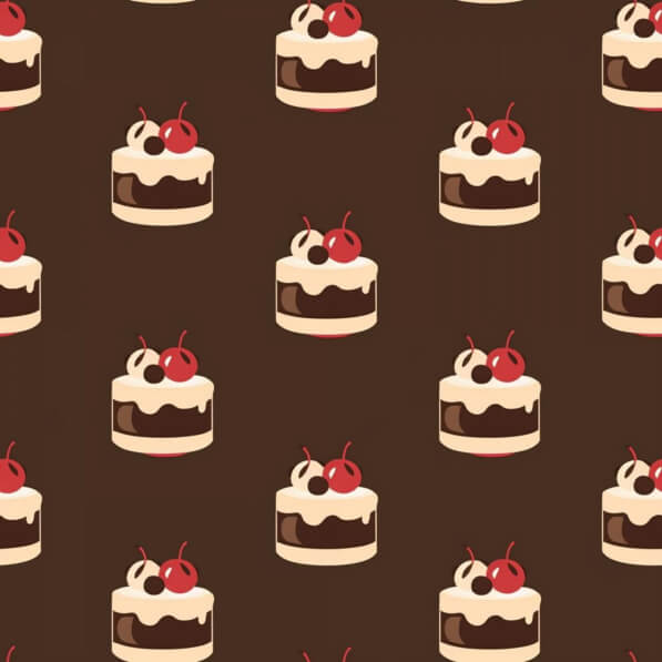 Download Seamless Cake Pattern with Cherries Patterns Online - Creative ...