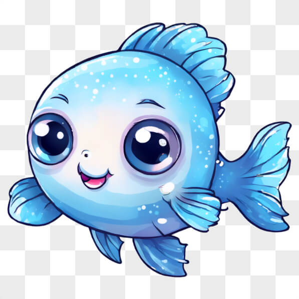 Download Kawaii Blue Fish Illustration Kawaii Online - Creative Fabrica