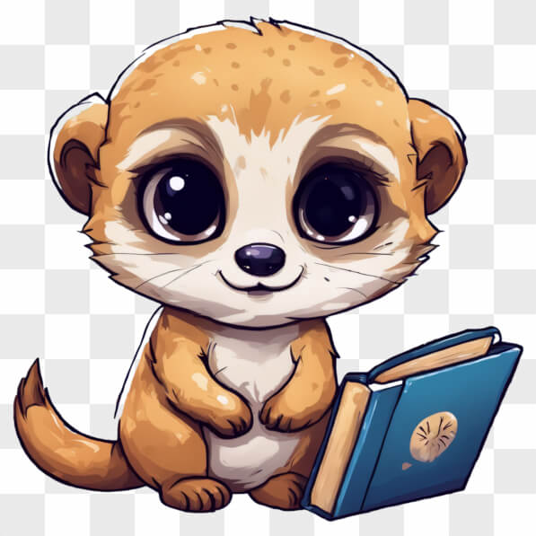 Download Kawaii Cartoon Meerkat Reading a Book Kawaii Online - Creative ...