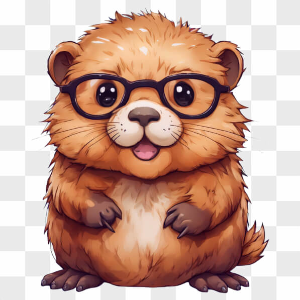 Descarga Castor de Dibujos Animados Kawaii con Gafas y Otros Animales ...