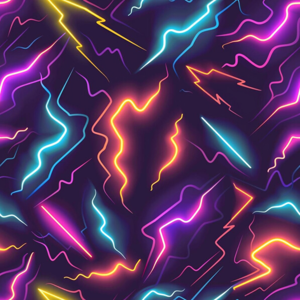 Download Neon Lightning Bolts Seamless Pattern Patterns Online ...