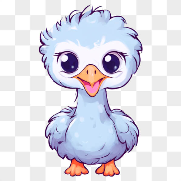 Baixe Pato Azul Kawaii em Fundo Escuro Kawaii - Creative Fabrica