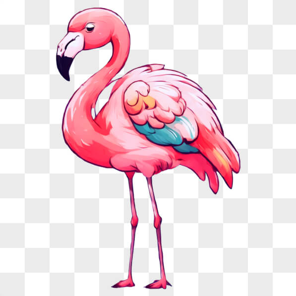 Download Kawaii Pink Flamingo Standing Strong in Urban Environment ...