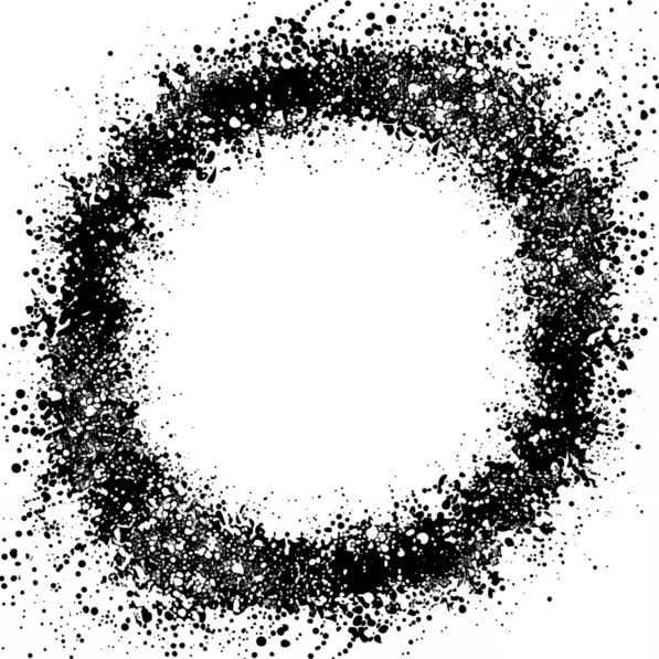 Download Black and White Circle with Paint Splatters Vector Backgrounds ...